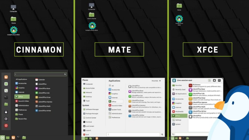 Linux Mint compared: Cinnamon, MATE and Xfce - Blog Incastro PC